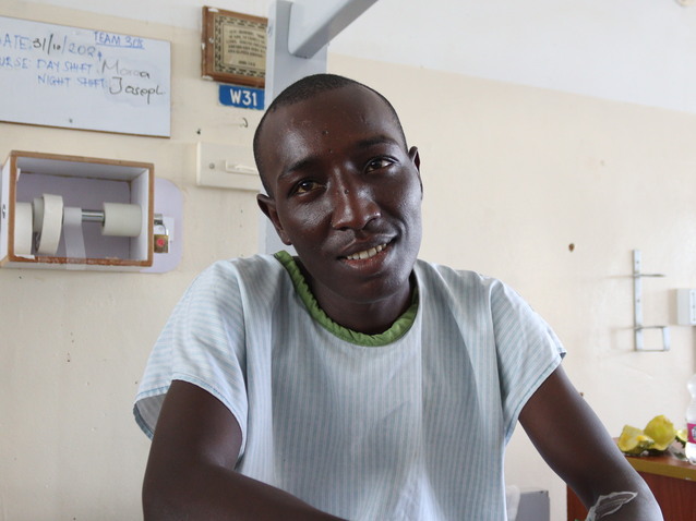 Sadam from Kenya raised $505 to fund surgery to clean an infected wound ...